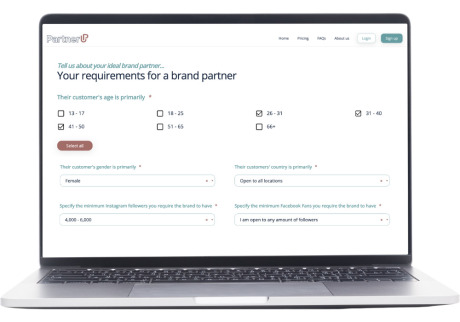 PartnerUp | A Dating Site For Brands Wanting To Collaborate