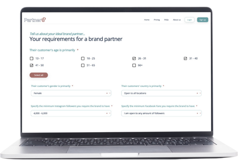 PartnerUp | A Dating Site For Brands Wanting To Collaborate